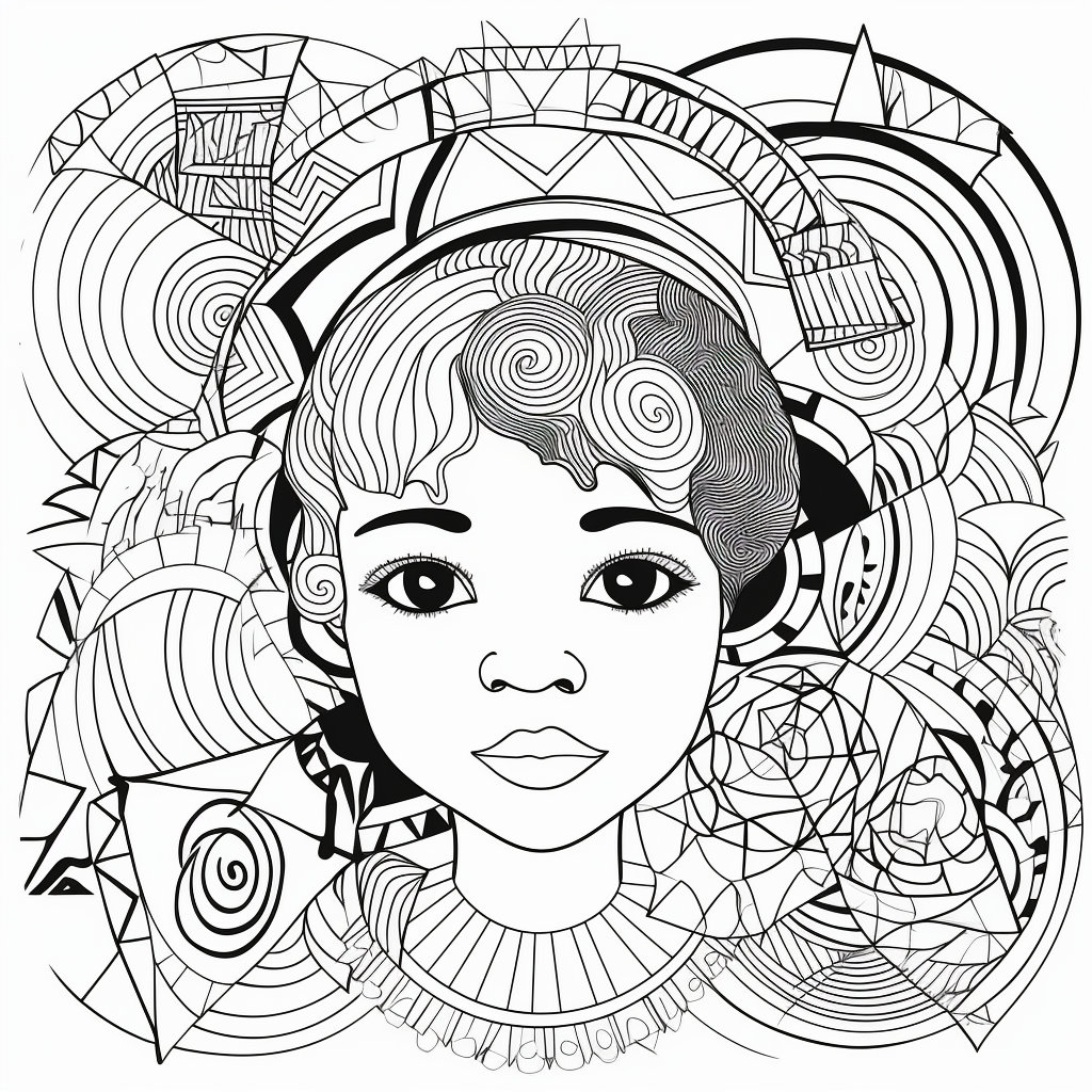 Empowering Coloring Pages for Young African American Girls - Diverse ...