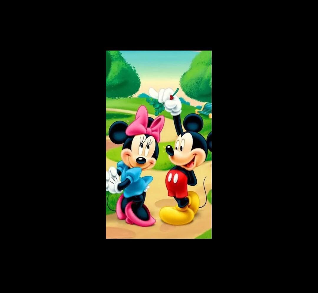 Mickey and Minnie Mouse, Diamond 5D, Painting From Rhinestones ...