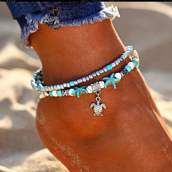 Sea Turtle Anklet - Etsy