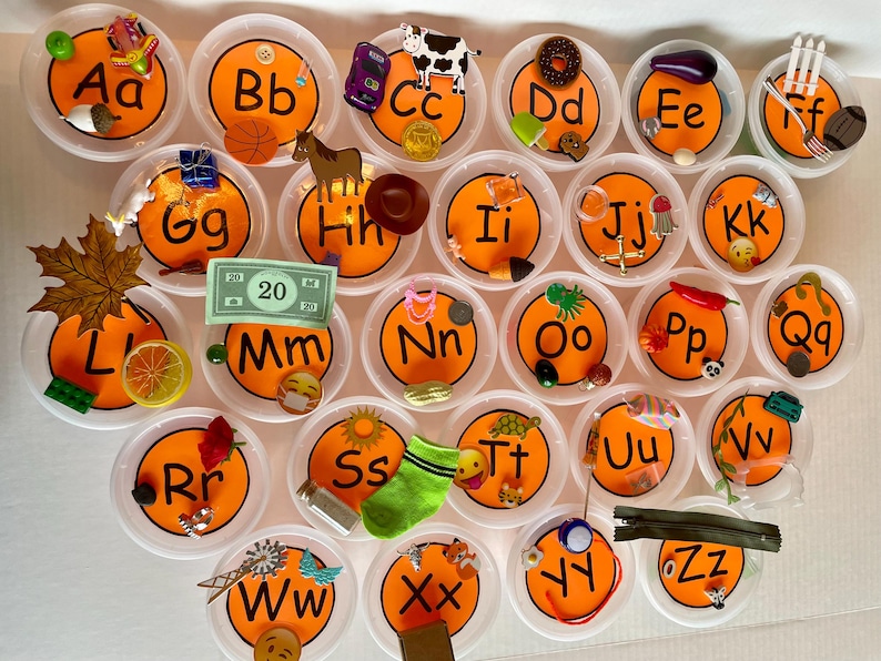 Alphabet Mini Objects Tubs + Activities - Etsy