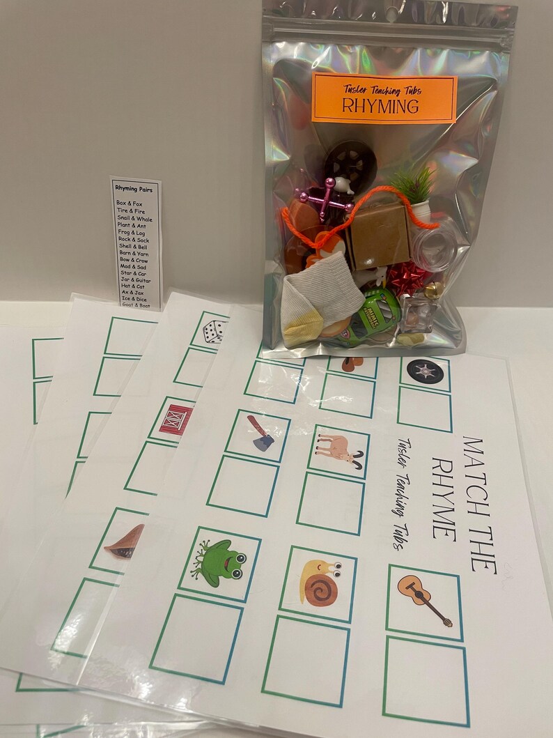 Make or Match the Rhymes With Mini Objects! - 32 Mini Objects, 16 ...