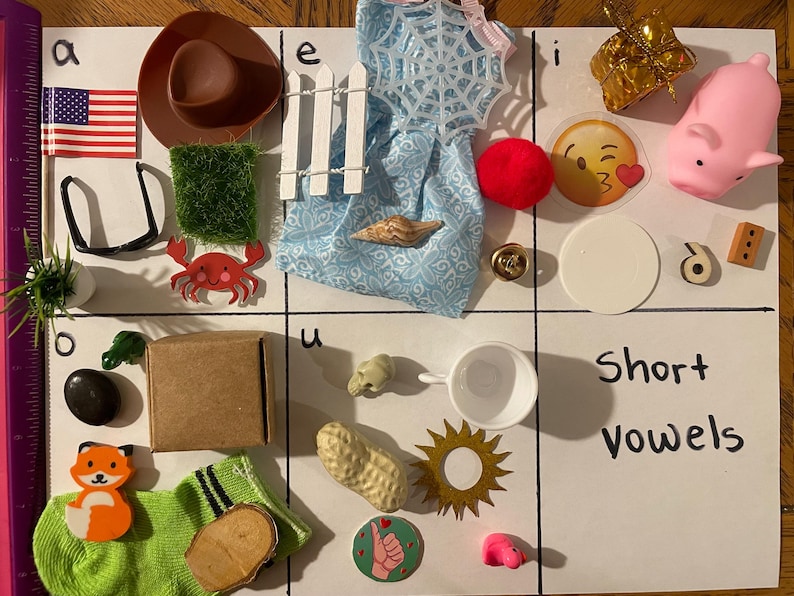 Short Vowel Mini Objects! - 6 Objects per Vowel, List of Objects, Most ...
