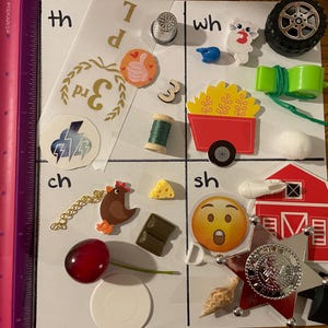 Digraph Letter Tubs With Mini Objects - 6 Objects per Digraph, Four ...