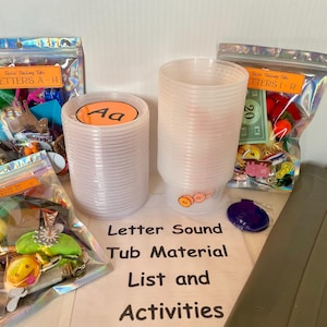 Alphabet Mini Objects Tubs + Activities - Etsy