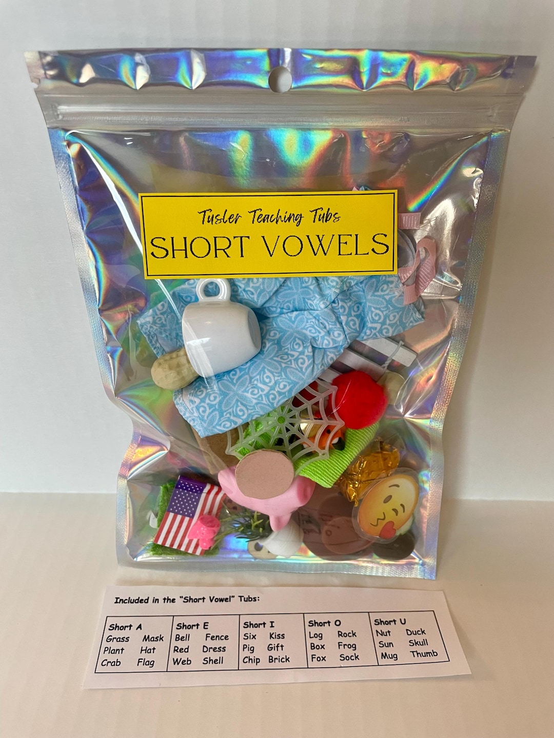 Short Vowel Mini Objects! - 6 Objects per Vowel, List of Objects, Most ...
