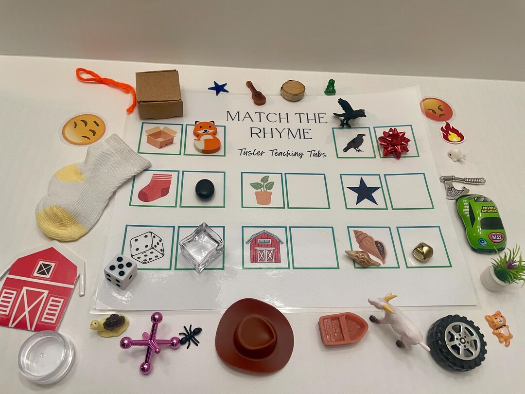 Make or Match the Rhymes With Mini Objects! - 32 Mini Objects, 16 ...