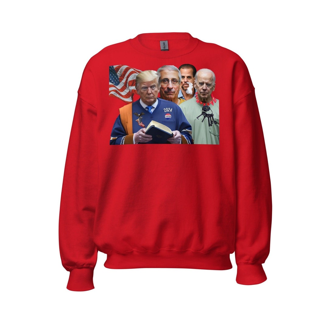 Trump 2024 Sworn in From Jail Mens Sweater Prison Penitentiary Trump 47 ...
