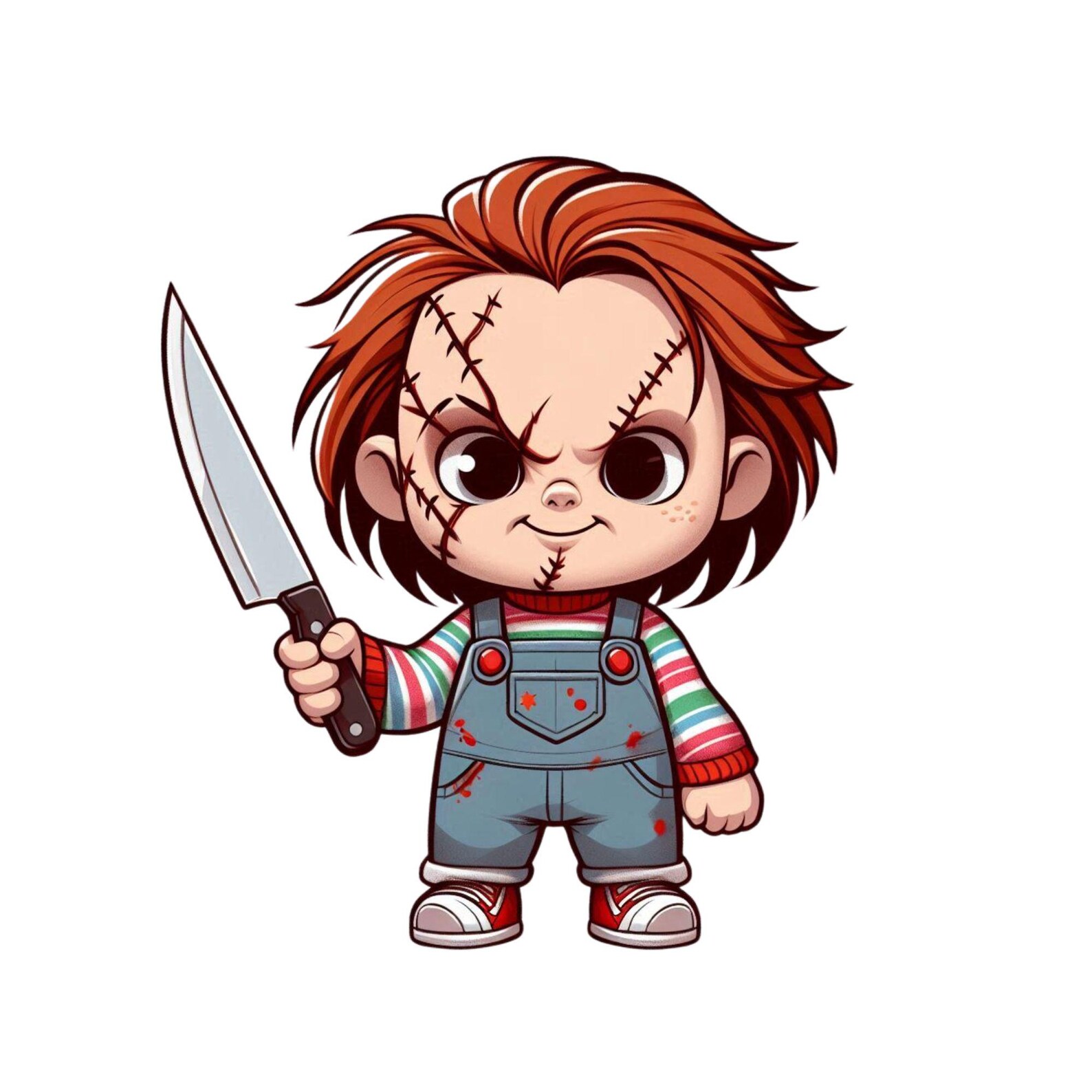 Chucky SVG Bundle - Cute Chibi Horror Character PNG, Slasher Movie SVG ...