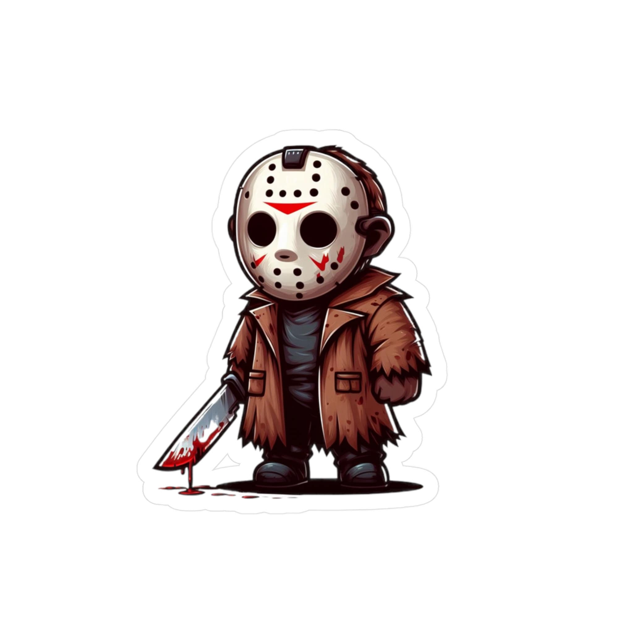 Jason Voorhees Friday the 13th Inspired Sticker, Chibi Slasher Sticker ...