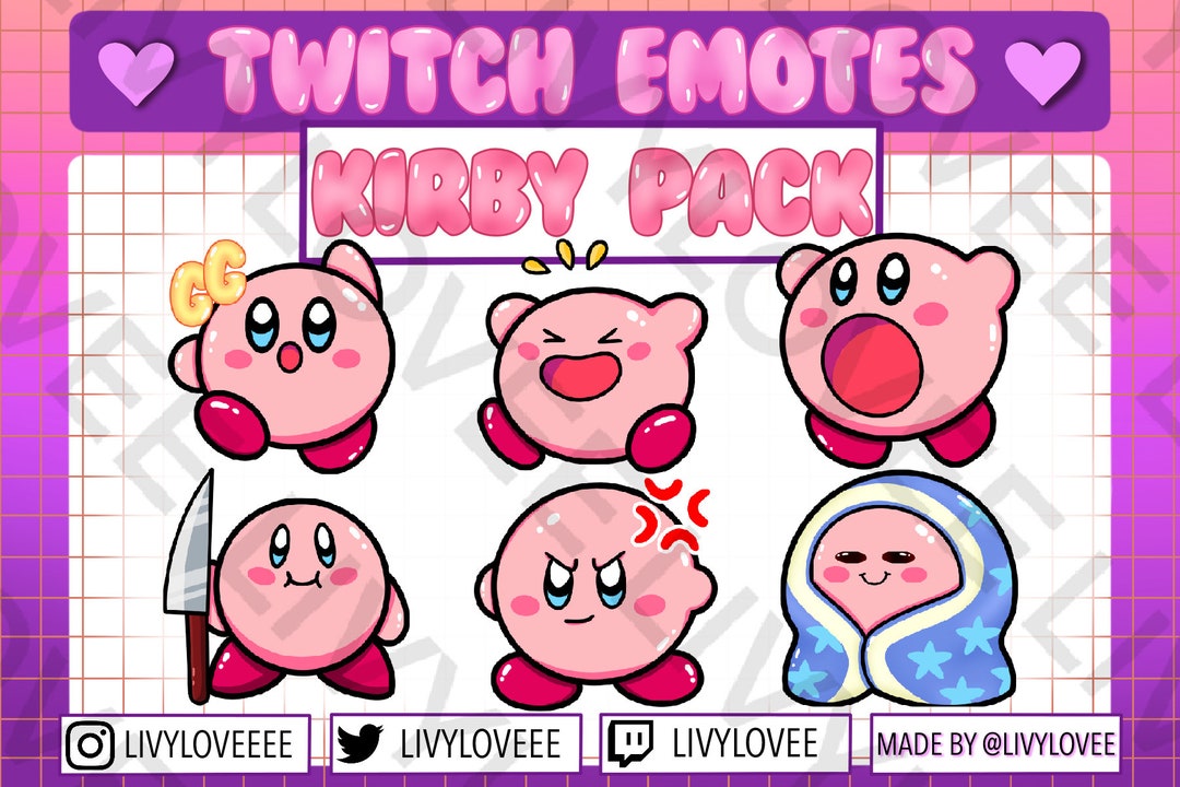 Kirby Emote Pack - Etsy