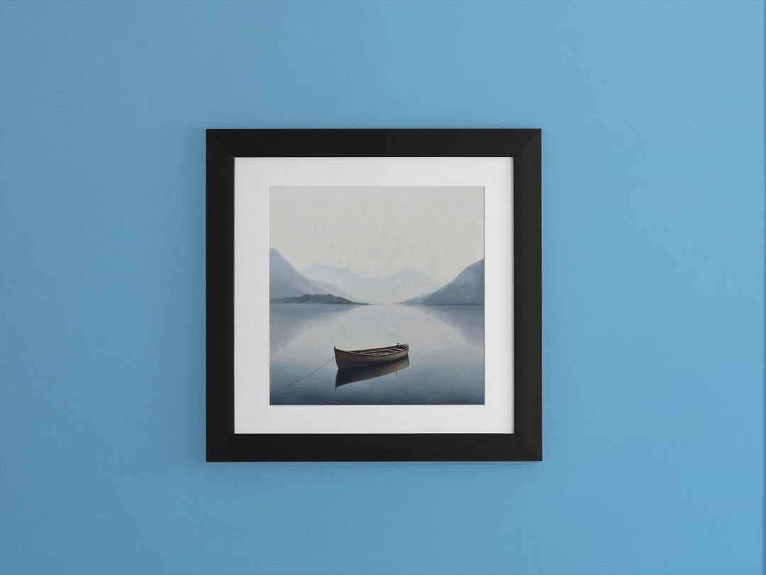 Minimal Lake Printable Wall Art Modern Home Decor Office Wall Digital ...