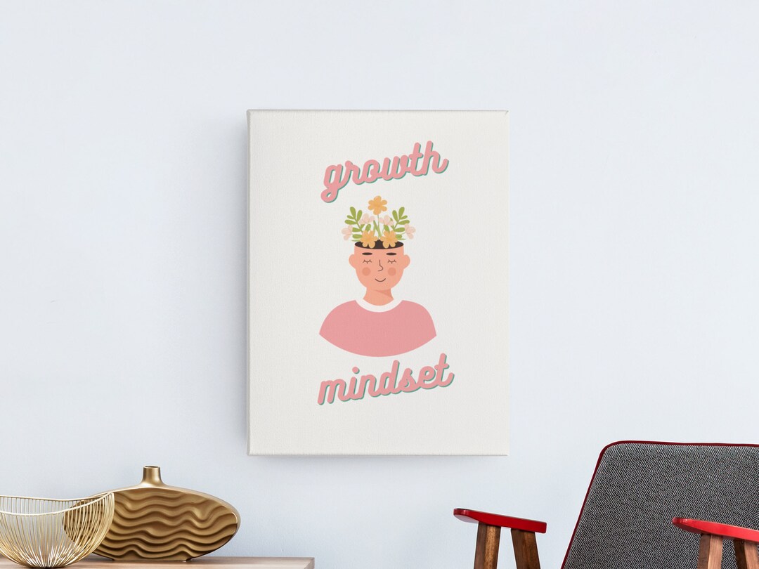 Modern Growth Mindset Therapy Office Art | Mental Health Poster ...