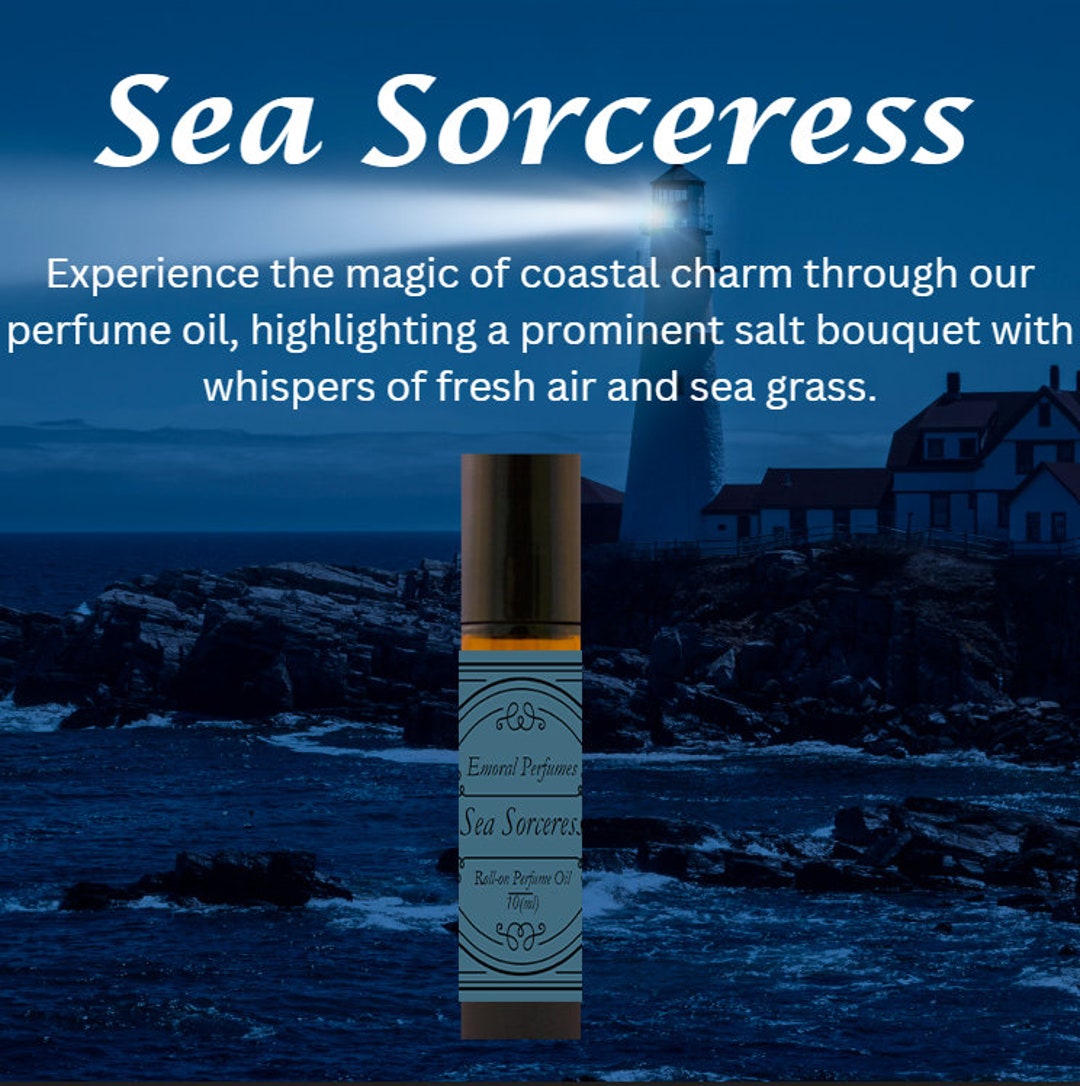 Sea Sorceress- Sea Salt, Fresh Air, and Sea Grass Perfume Oil - Etsy