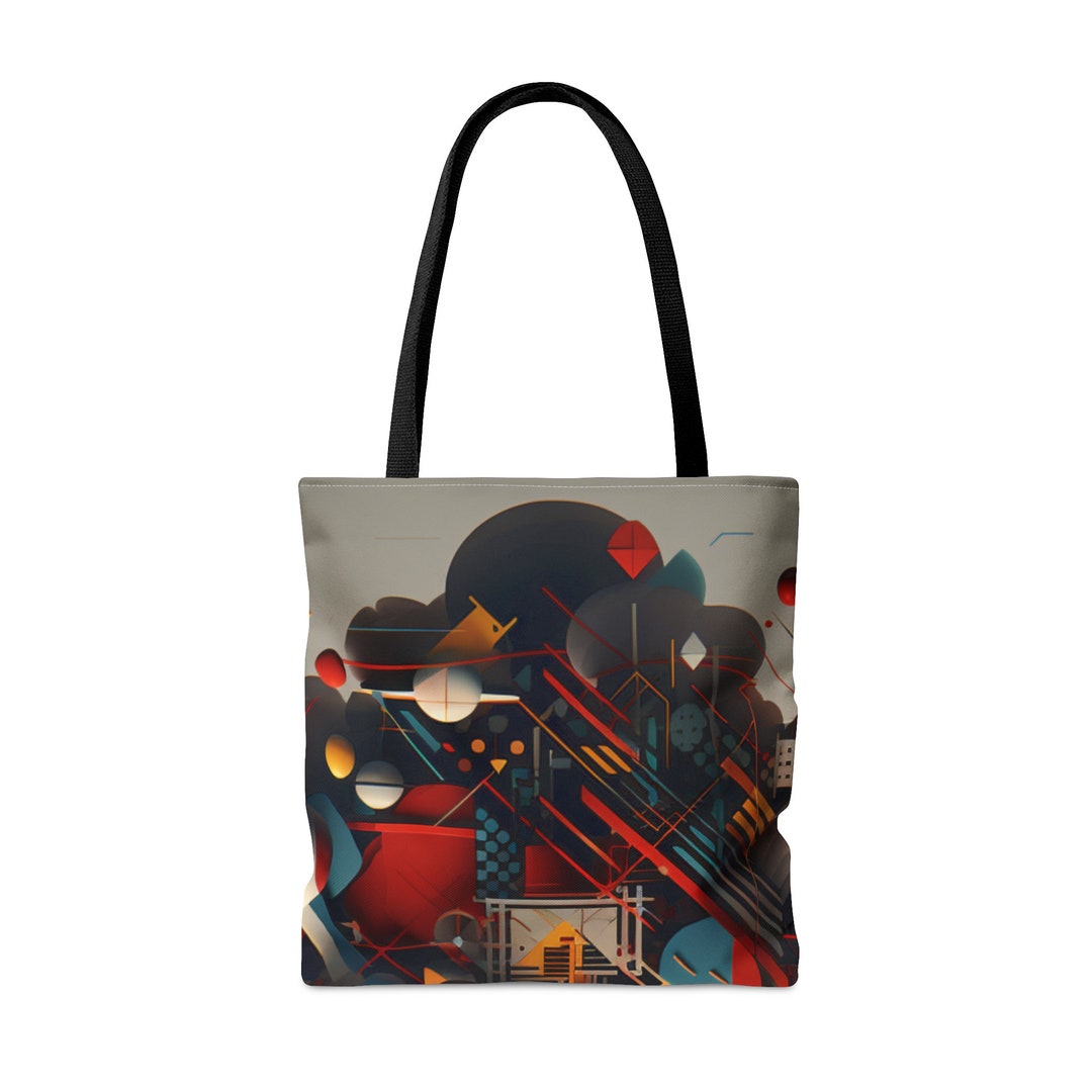Abstract Design Tote Bag - Abstract Design Shopping Bag, Modern ...
