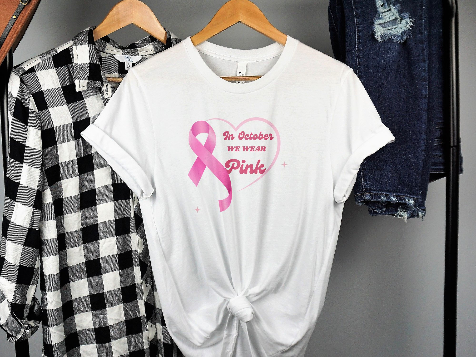 Breast Cancer Awareness Shirt: in October We Wear Pink Shirt - Etsy