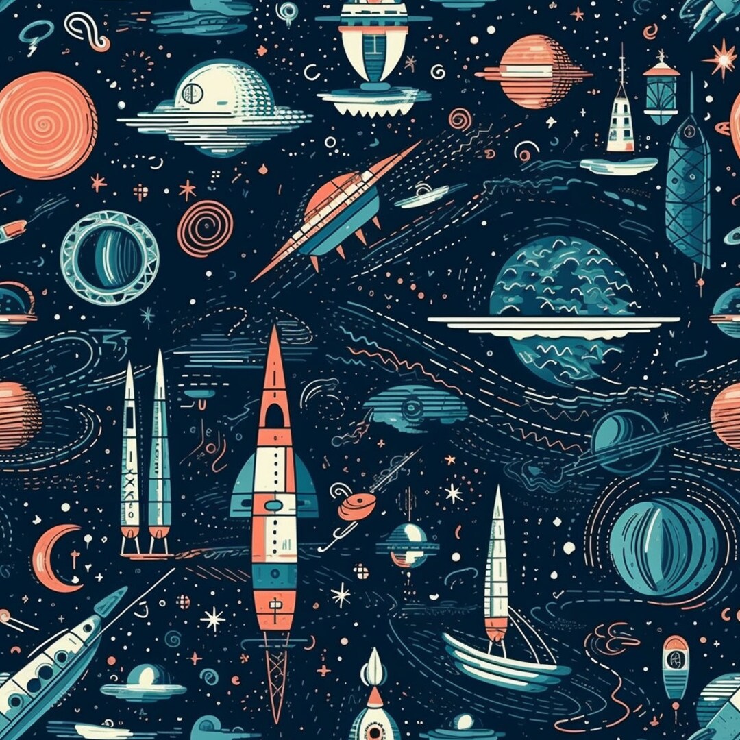 Outer Space Digital Paper - Etsy