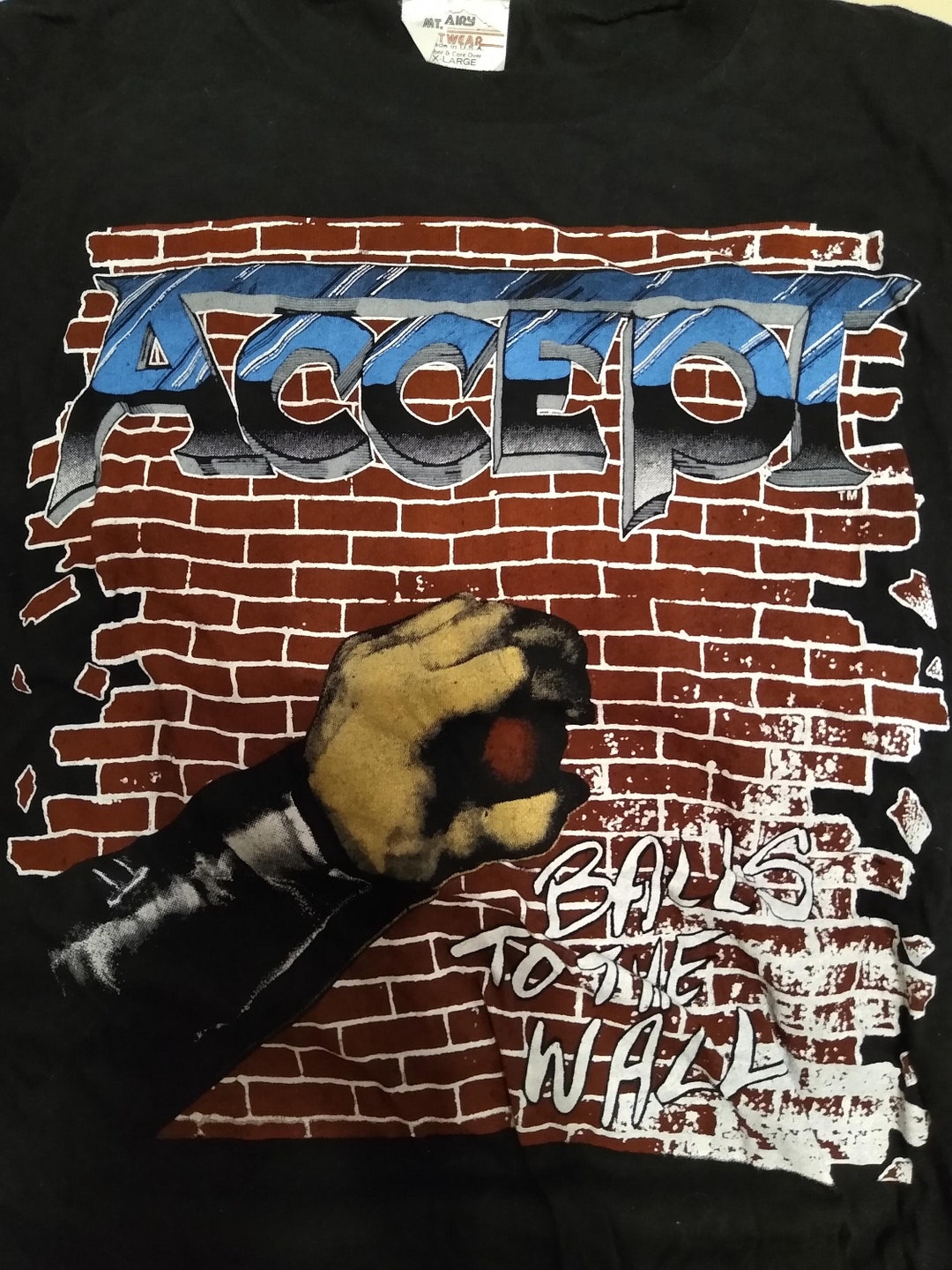 ACCEPT Band Tshirt Vintage Concert Tour Shirt Balls to the Wall 1984 ...