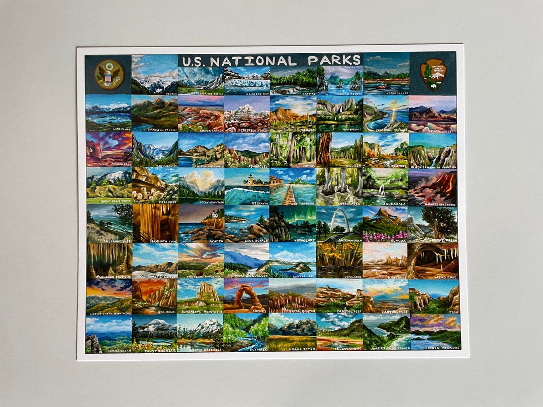 U.S. National Parks Collage Print - Etsy