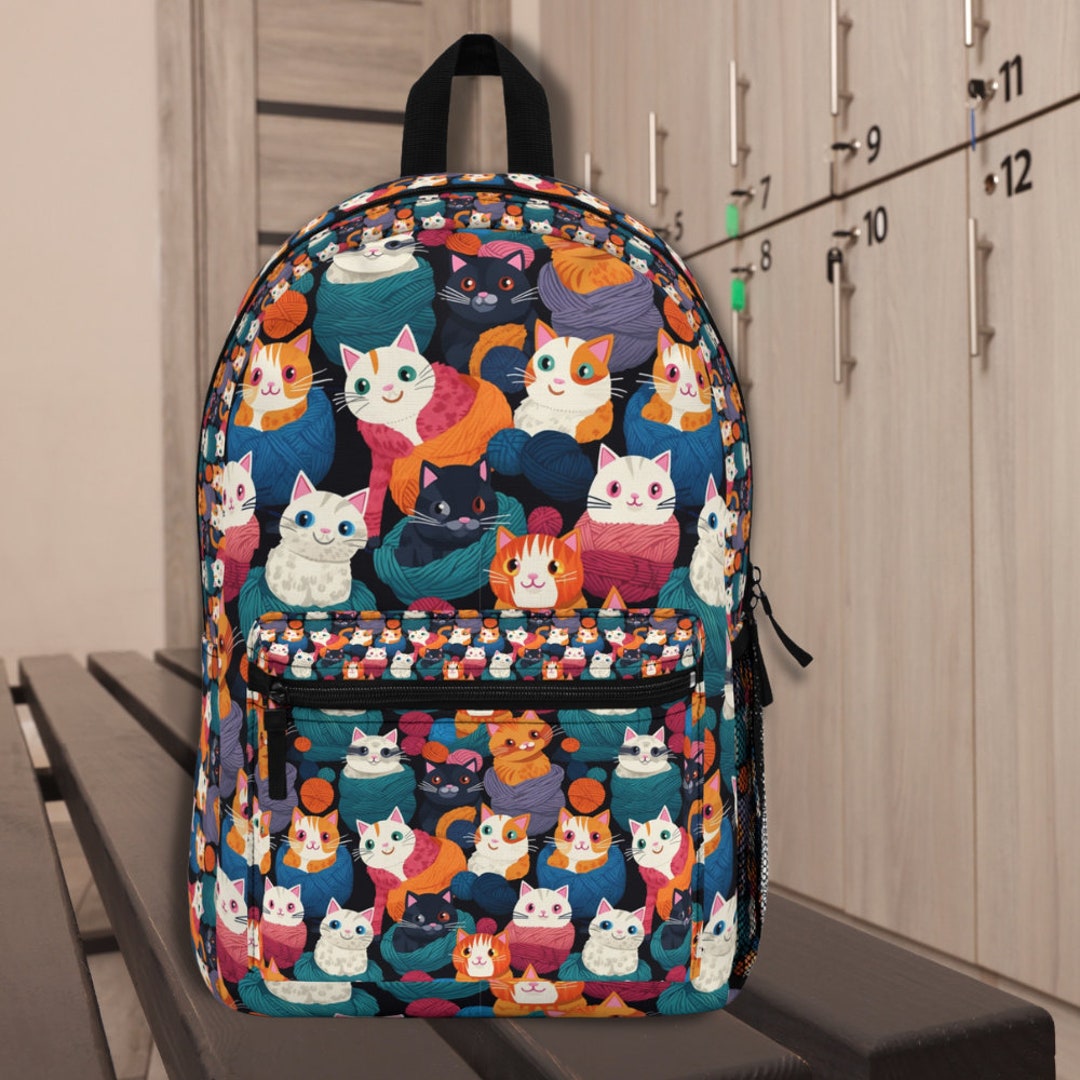 Cute Cat Backpack Whimsical Delight for Cat Lovers Kids Bag Back to ...