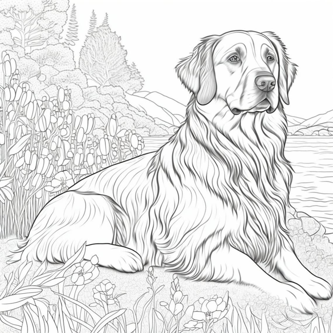 10 Printables Dog Coloring Pages Instant Digital Download PDF - Etsy