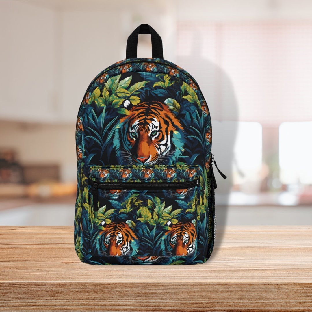 Tiger in the Jungle Pattern Backpack Wild and Stylish Adventure ...