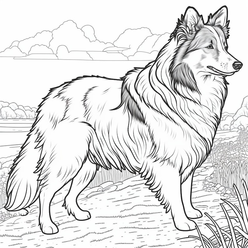 10 Printables Dog Coloring Pages Instant Digital Download PDF - Etsy UK