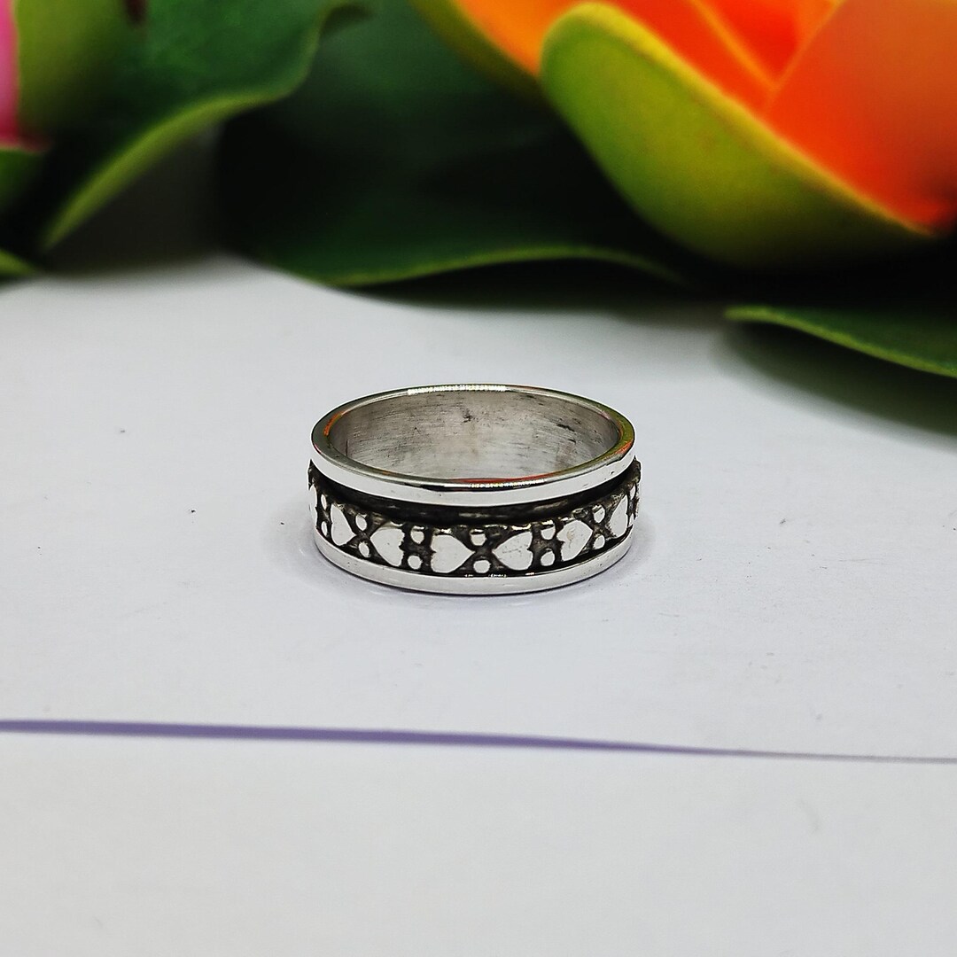 Celtic Contrast Spinning Ring, Gothic Spinner Ring, Handmade Silver ...