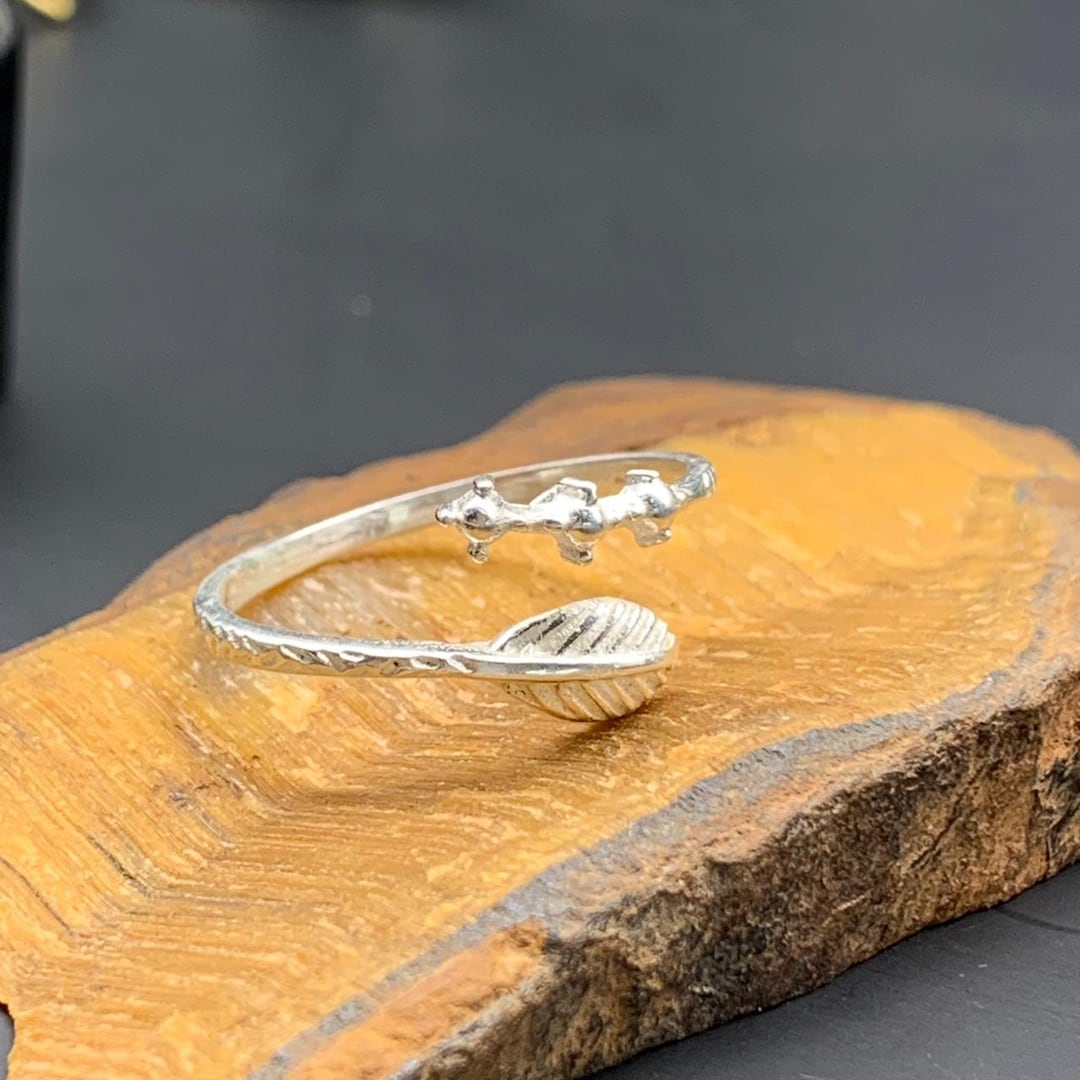 Sterling Silver Plant Ring, Handmade Adjustable Women's Ring - Etsy