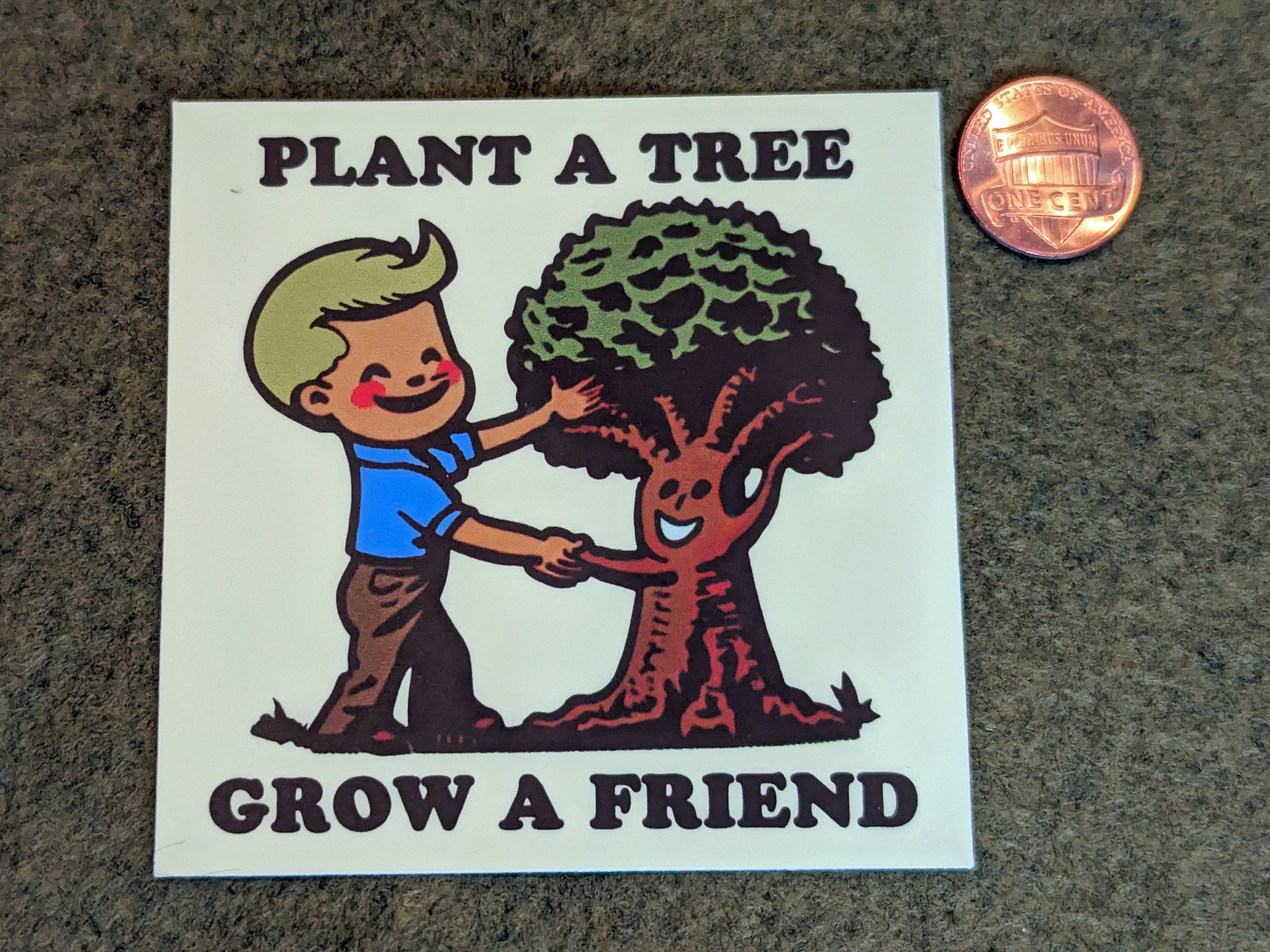 Plant A Tree Grow A Friend Sticker | Arbor Day | Embrace Eco-conscious ...
