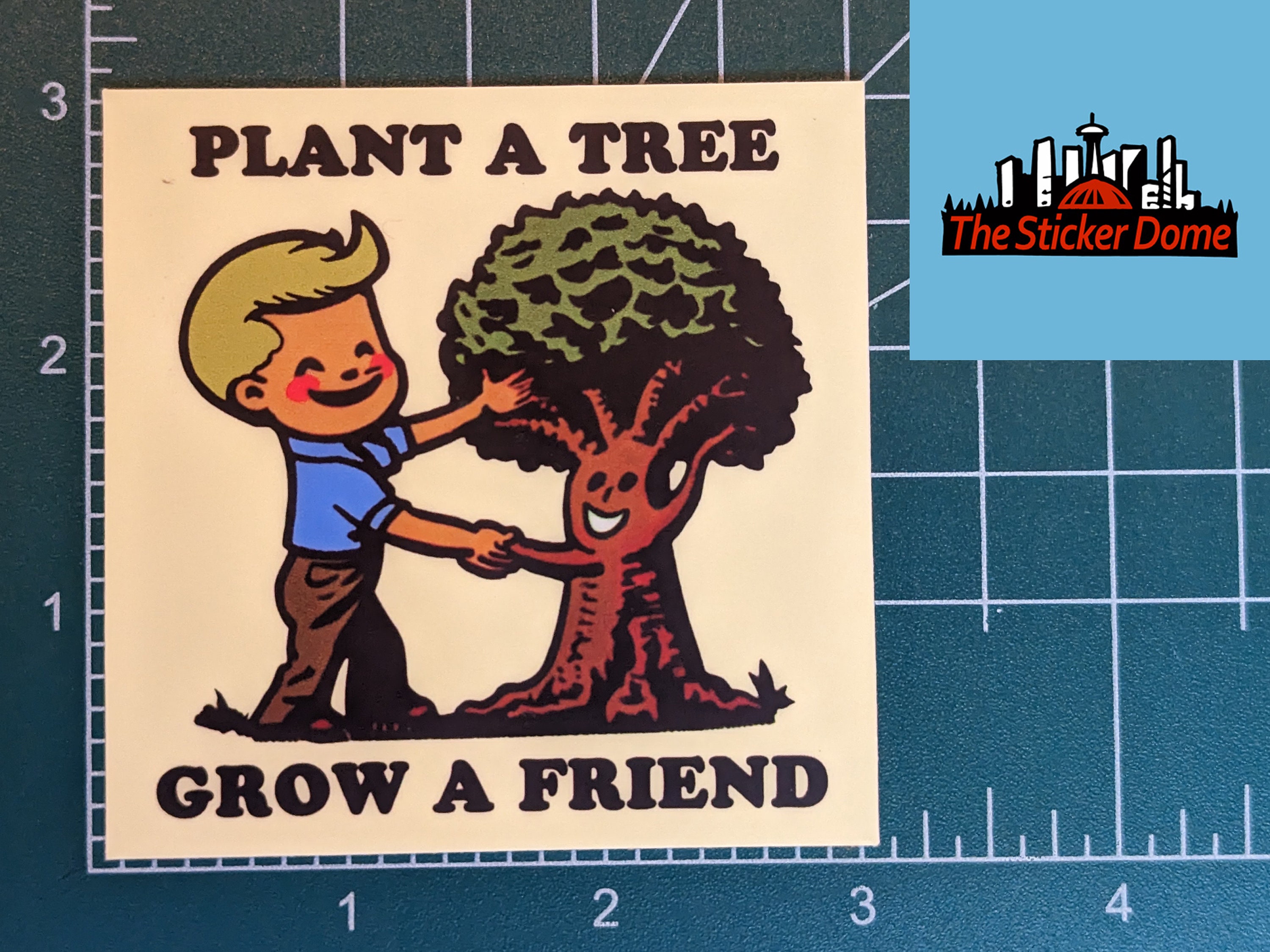 Plant A Tree Grow A Friend Sticker | Arbor Day | Embrace Eco-conscious ...