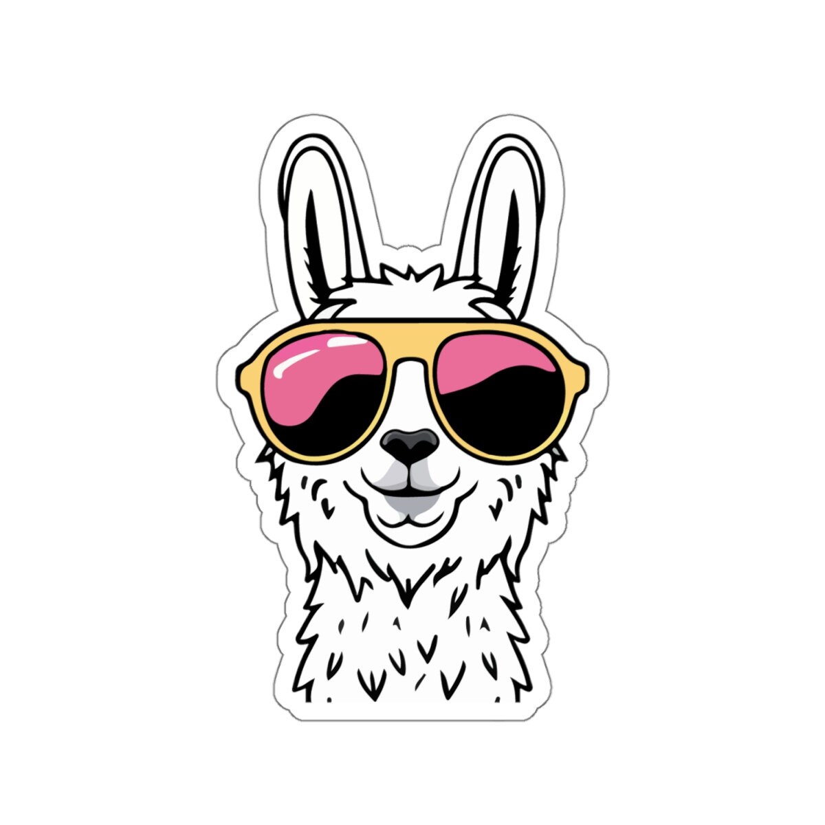 Llama Sticker Llama Gift Llama Sunglasses Sticker - Etsy