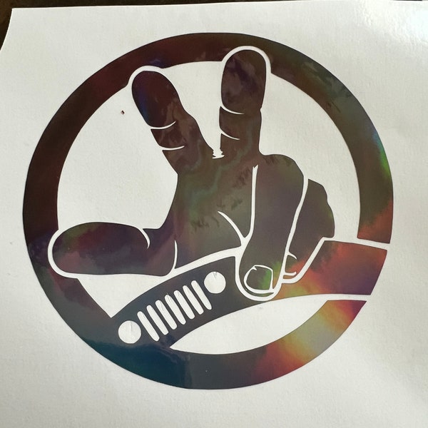 Jeep Wave Sticker - Etsy