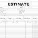 ESTIMATE-INVOICE White Lined Template | Printable Form | Editable ...