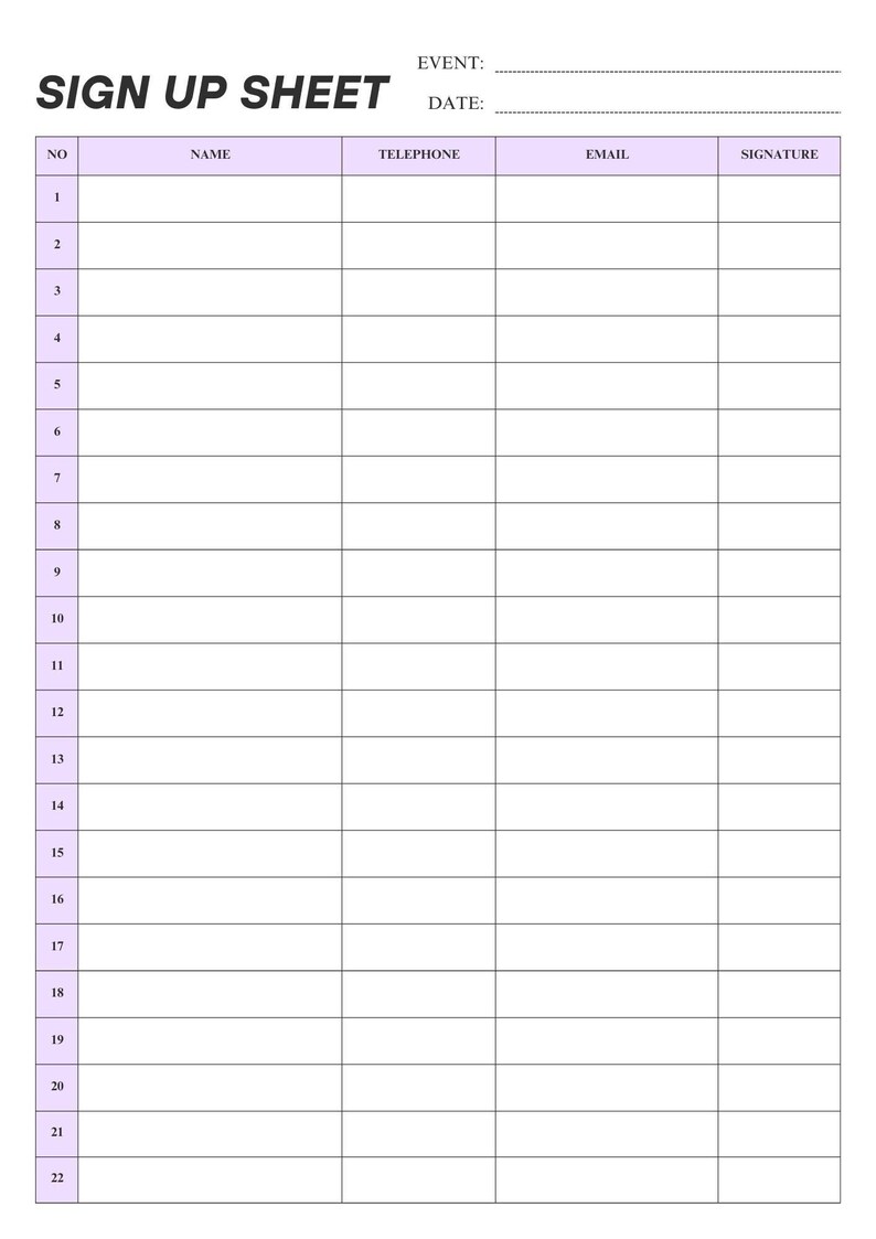 Open House Sign-in Sheet | Real Estate Marketing | Instant Download ...