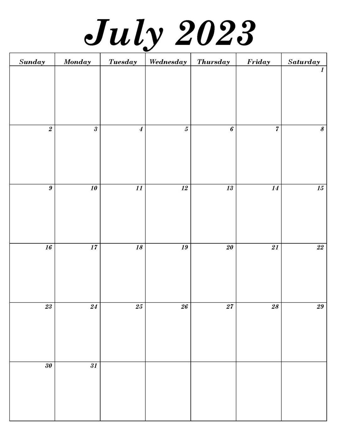 12 Month Calendar July 2023-june 2024 | Printable| Instant Downloadable ...