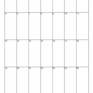 12 Month Printable Calendar: Blank | Self Type (digital Download) - Etsy