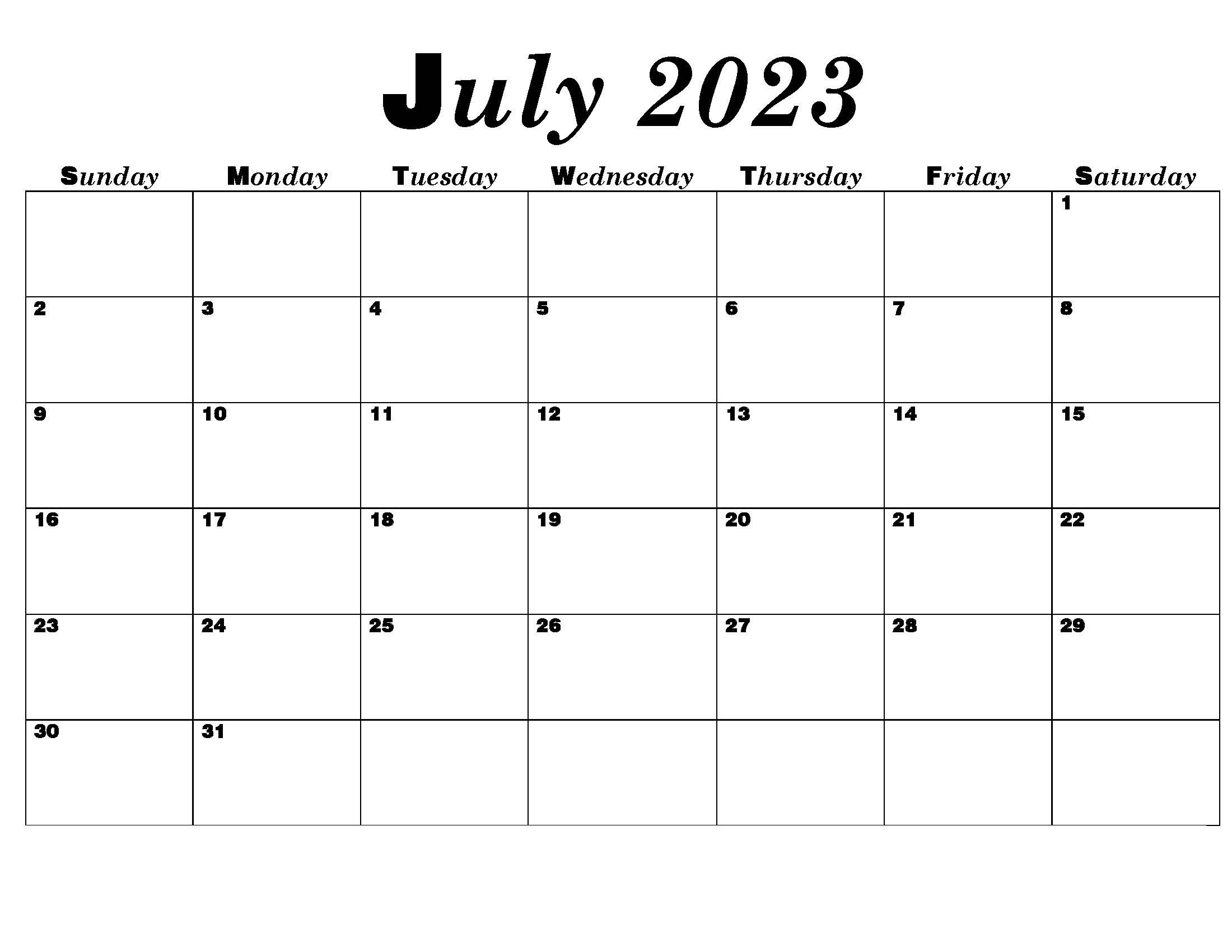 12 Month Calendar July 2023-june 2024 | Printable| Instant Downloadable ...