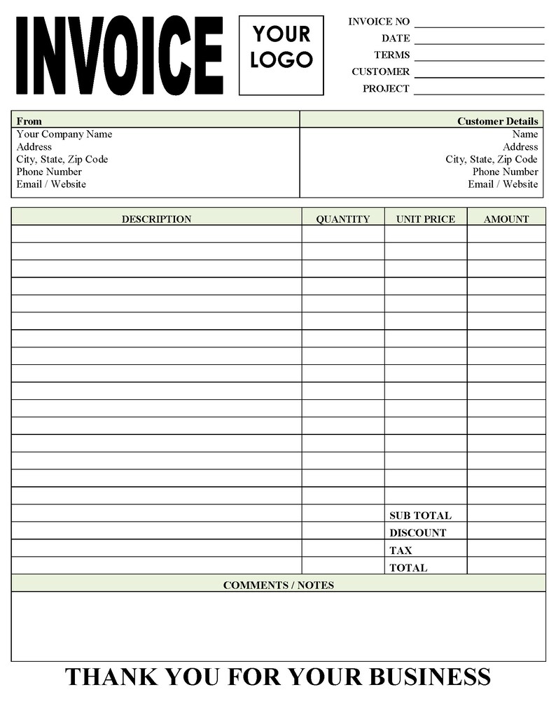Estimate-invoice Template || Editable PDF/ Word/ Googledocs ...