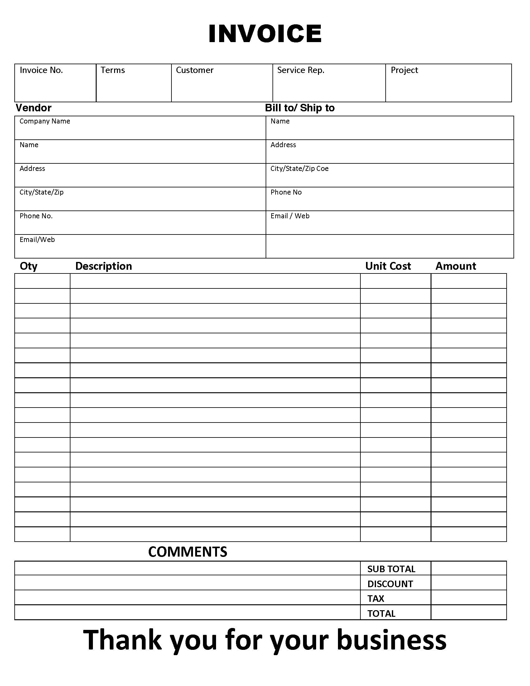 ESTIMATE-INVOICE Proposal Style Template | Printable Form |1st - Etsy