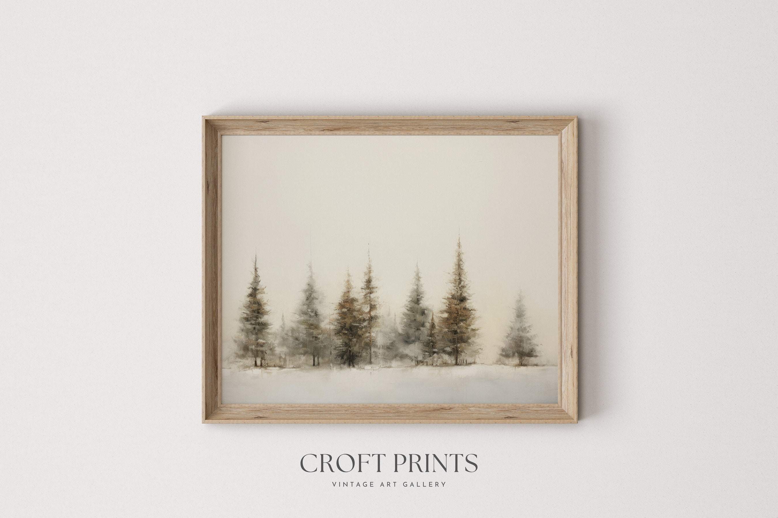 Winter Forest Print Snowy Trees Winter Landscape Printable Wall Art ...