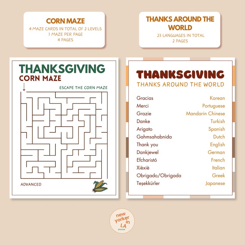 15 Thanksgiving Games Bundle | for Adults and Teens | Printable Games ...