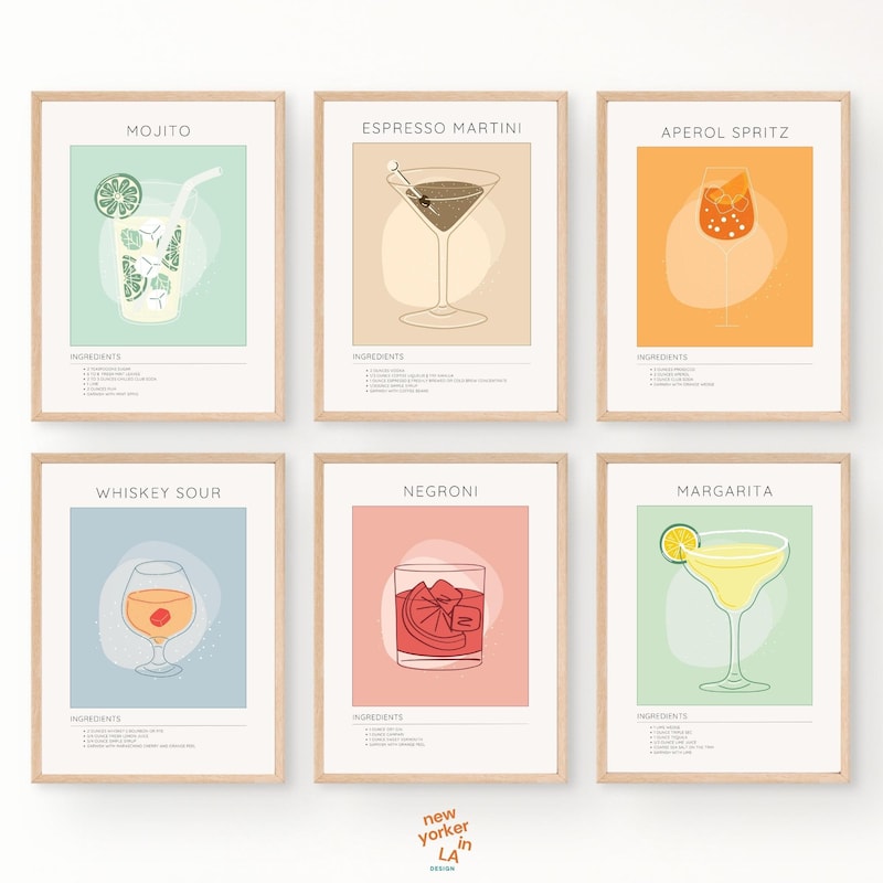 Cocktail Art Print - Etsy