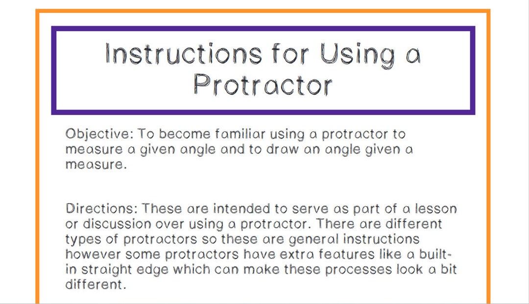 How to Use a Protractor Guided Notes - Etsy