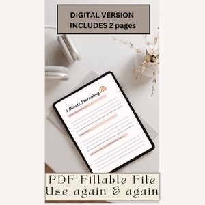 5 Minute Journal | Reflection Journal | Gratitude Journal | Daily ...