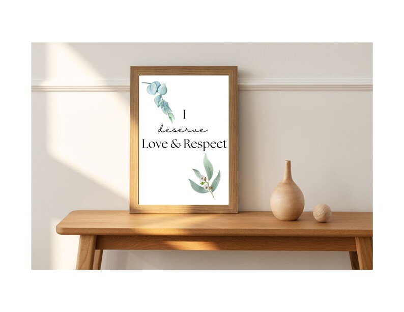 Printable Positive Affirmation 3-set Beautiful Nature Eucalyptus Wall ...