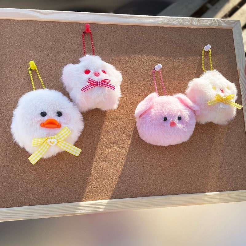 Cute Stuffed Animal Keychain - Etsy