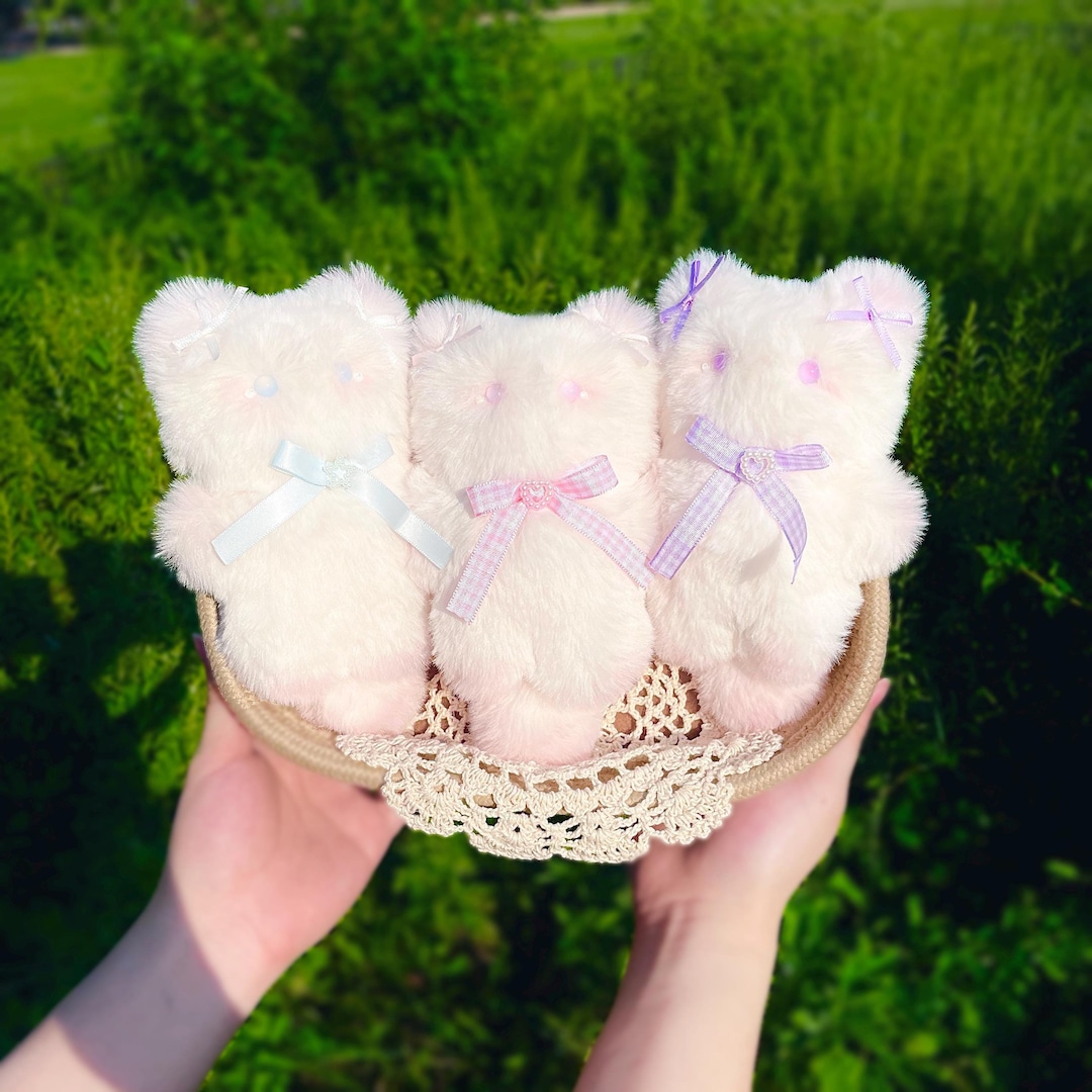 Handmade Cute Plush Animal, Kawaii Cat Plush Toy, Kawaii Plushies, Cute ...