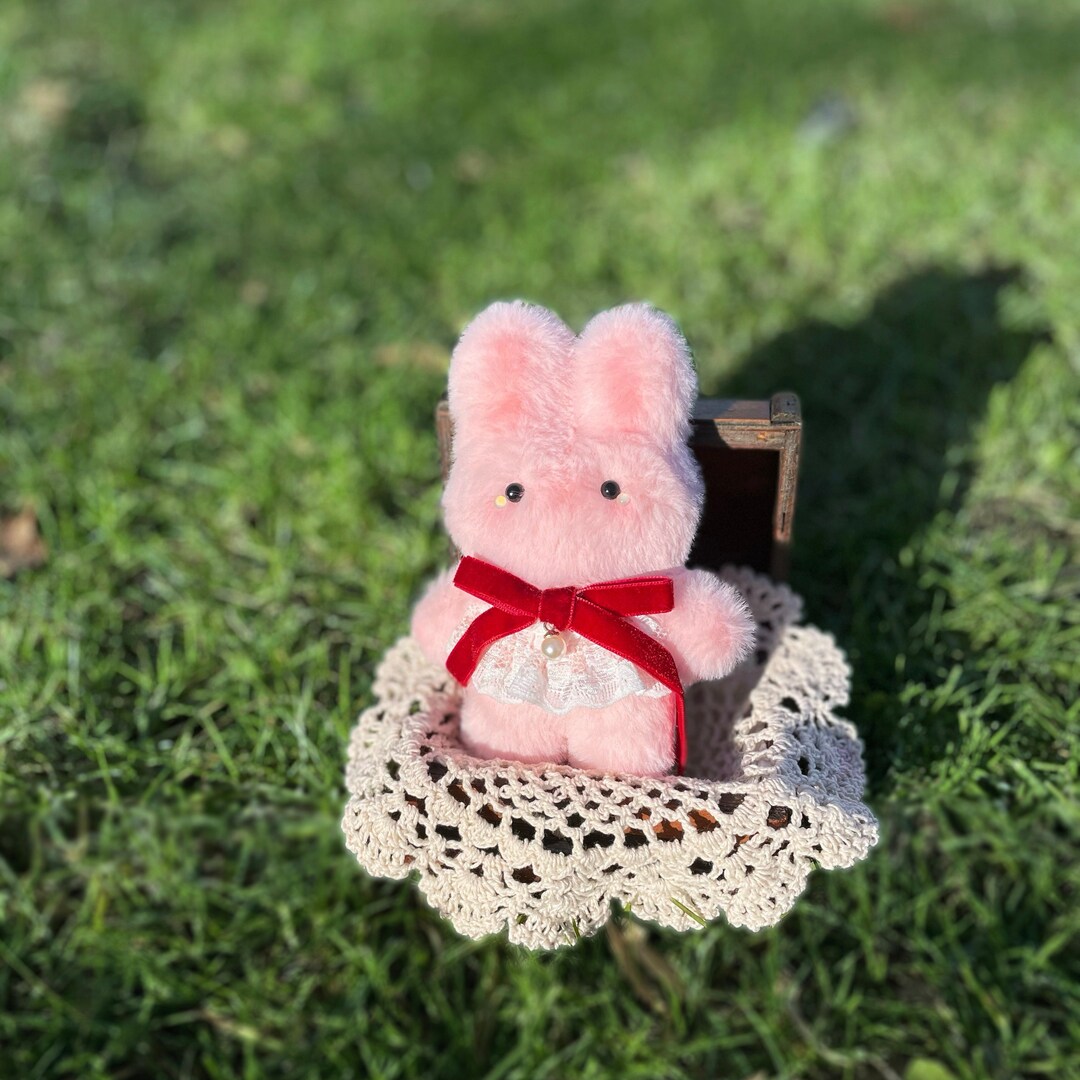 Handmade Cute Plush Animal, Kawaii Rabbit Plush Toy, Kawaii Plushies ...