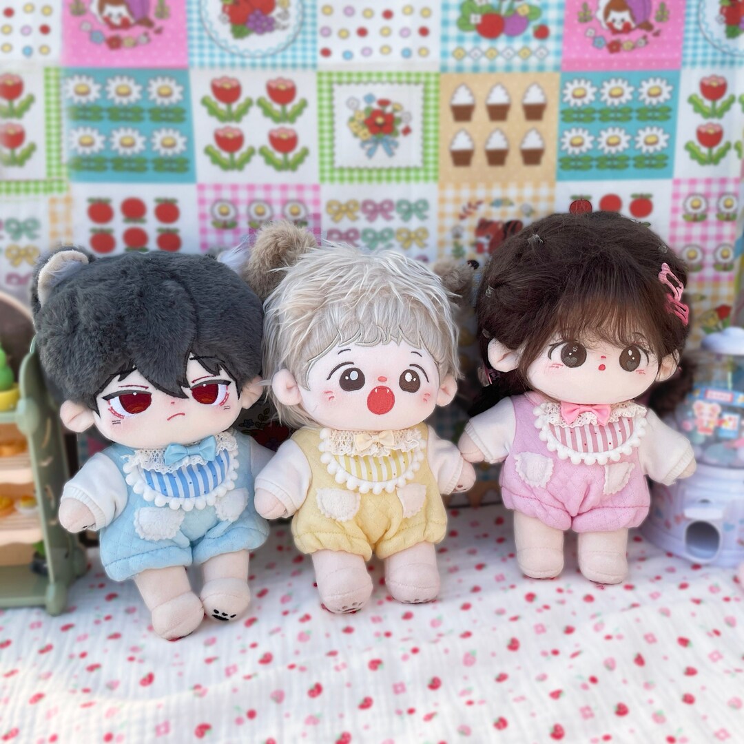 20CM Handmade Plush Doll Clothes, Kawaii Plush Doll Jumpsuit, Cotton ...
