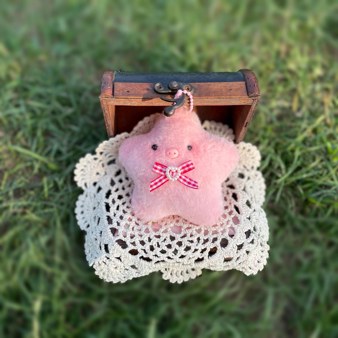 Handmade Cute Plush Star, Kawaii Pig Plush Star, Cute Plushie Gift ...